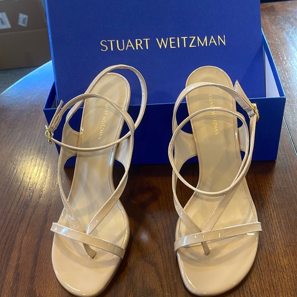 Stuart Weitzman | Shoes | Stuart Weitzman Leather Sandals Golden Beige ...